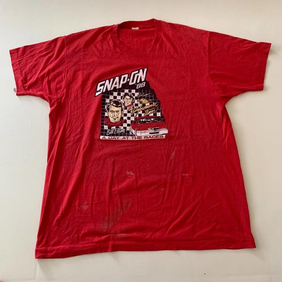 Snap-on | Shirts | Vintage Snapon Racing Nascar Tshirt Red Large | Poshmark